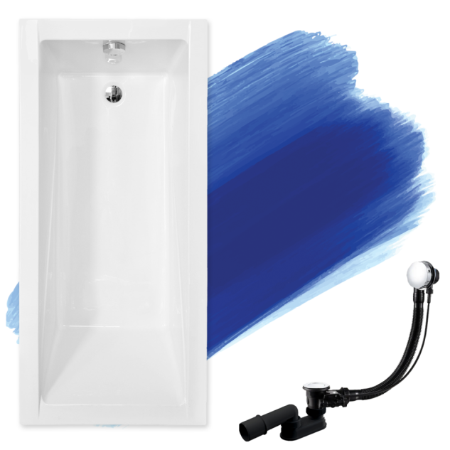 Baignoire rectangulaire 180x80 MODERN SLIM acrylique blanc, sans ...