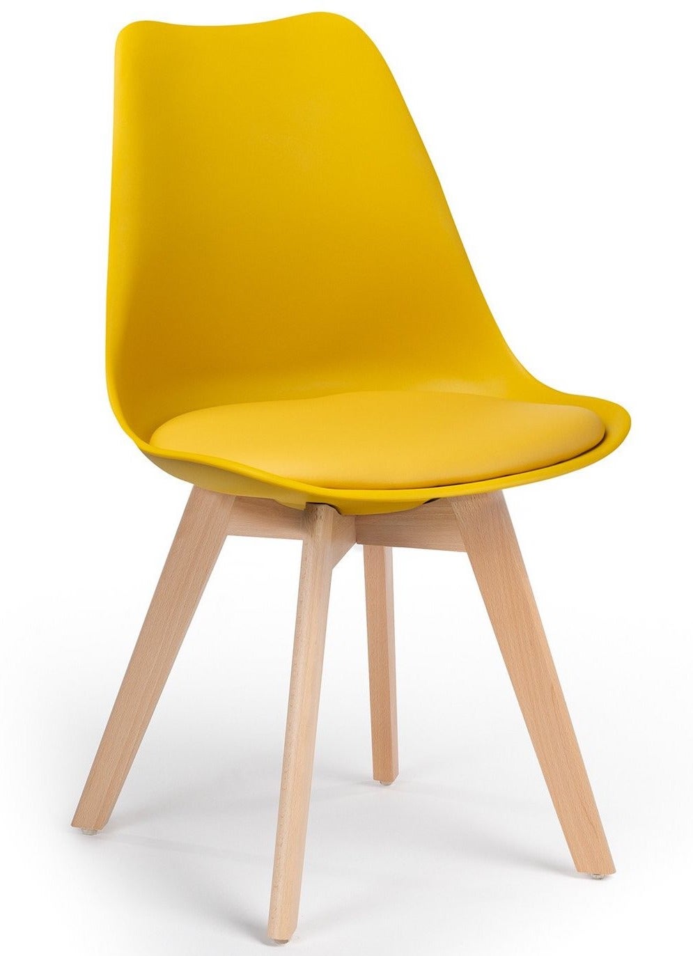 Silla Tula de estilo nórdico - Asiento de piel sintética y patas de ...