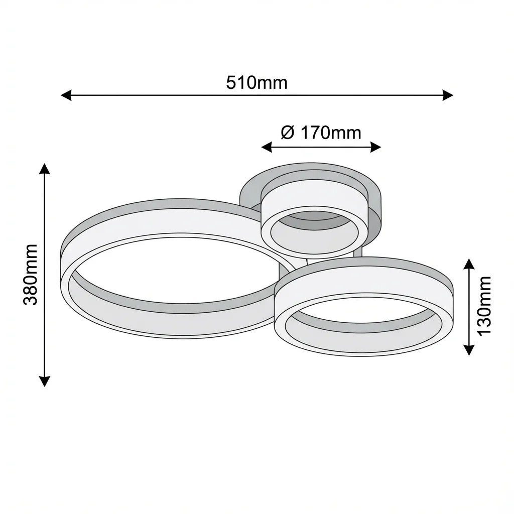 Plafoniera LED 24W 3000K 4000K 6500K 2650lm IP20 Cromo | Leroy Merlin