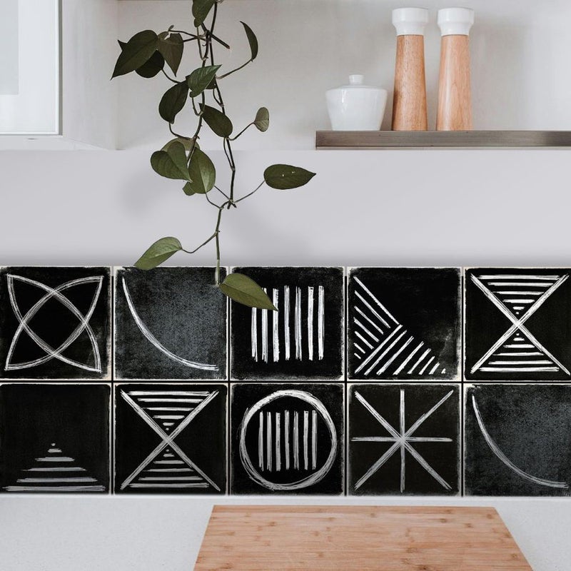 Carrelage Mural Décoratif Mat CERAGNI INCA Noir 15x15 (carton avec 44 ...