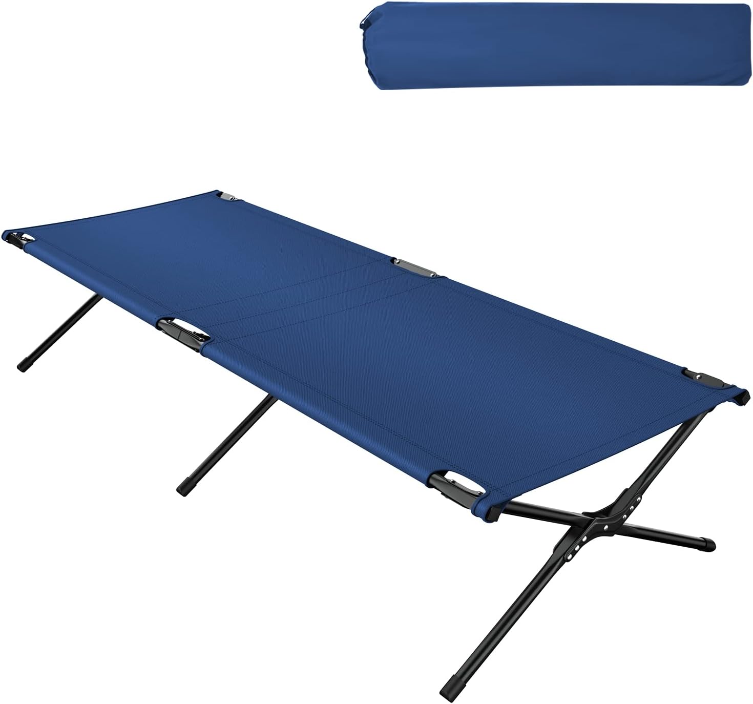 Lit de Camping Pliable pour 1 Personne, 190X67X42 CM, Capacité 150 KG ...