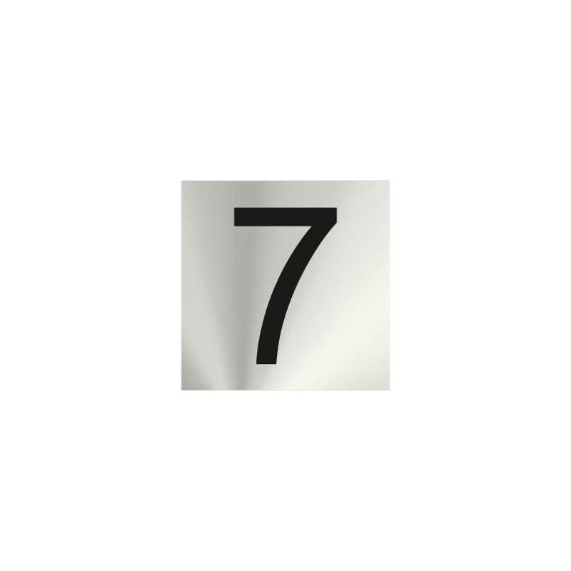 Cartello numero 7 adesivo in acciaio inox 5cm rd717177 | Leroy Merlin