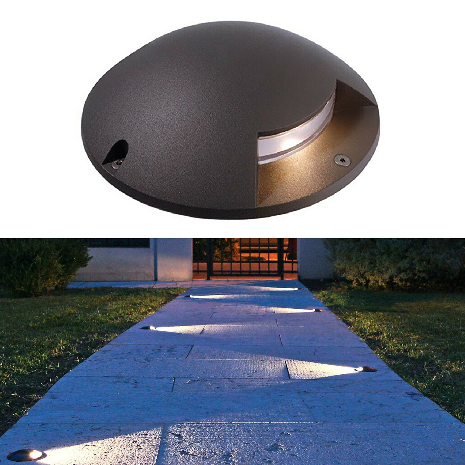 Proyector de suelo LED rasante paso marcador 1 ventana de luz 12V IP65 ...