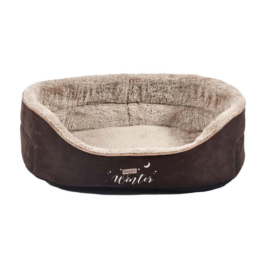 Cuccia per cani ovale Bobby - Winter / 65 X 48 CM / Marrone | Leroy Merlin