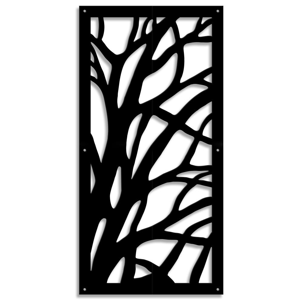 ÁRBOL - Panel de PVC Perforado - Parasol NEGRO tamaño 73x148 cm ...
