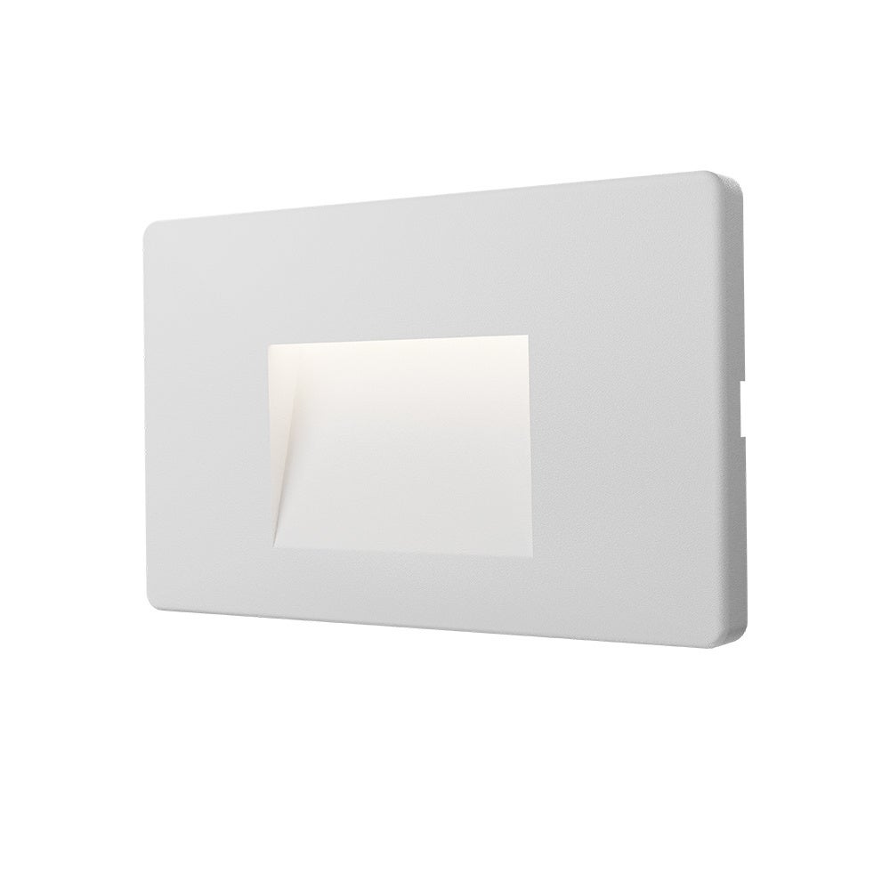 Spot LED mural VEKTAB3 carré blanc 3W 3000K IP65 | Leroy Merlin