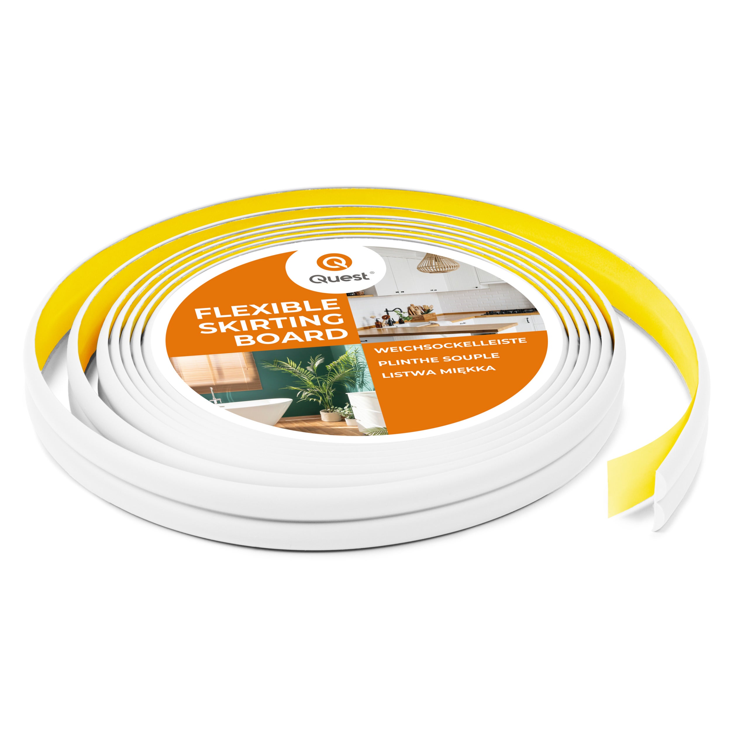 QUEST Listón de acabado y protección de PVC para bordes, autoadhesivo ...