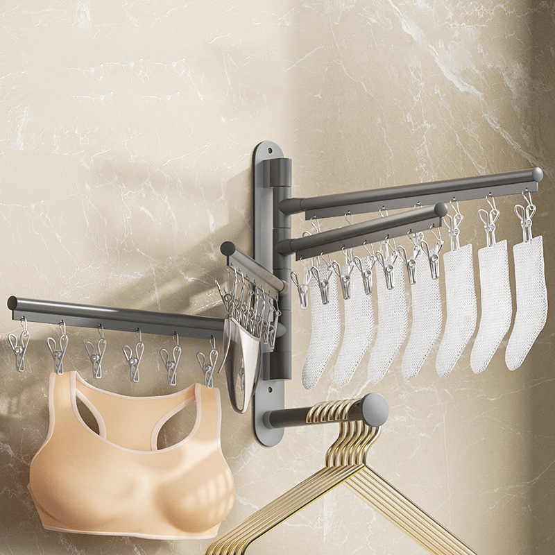 Porte-vêtements rotatif, support à vêtements pivotant, sans perçage ...