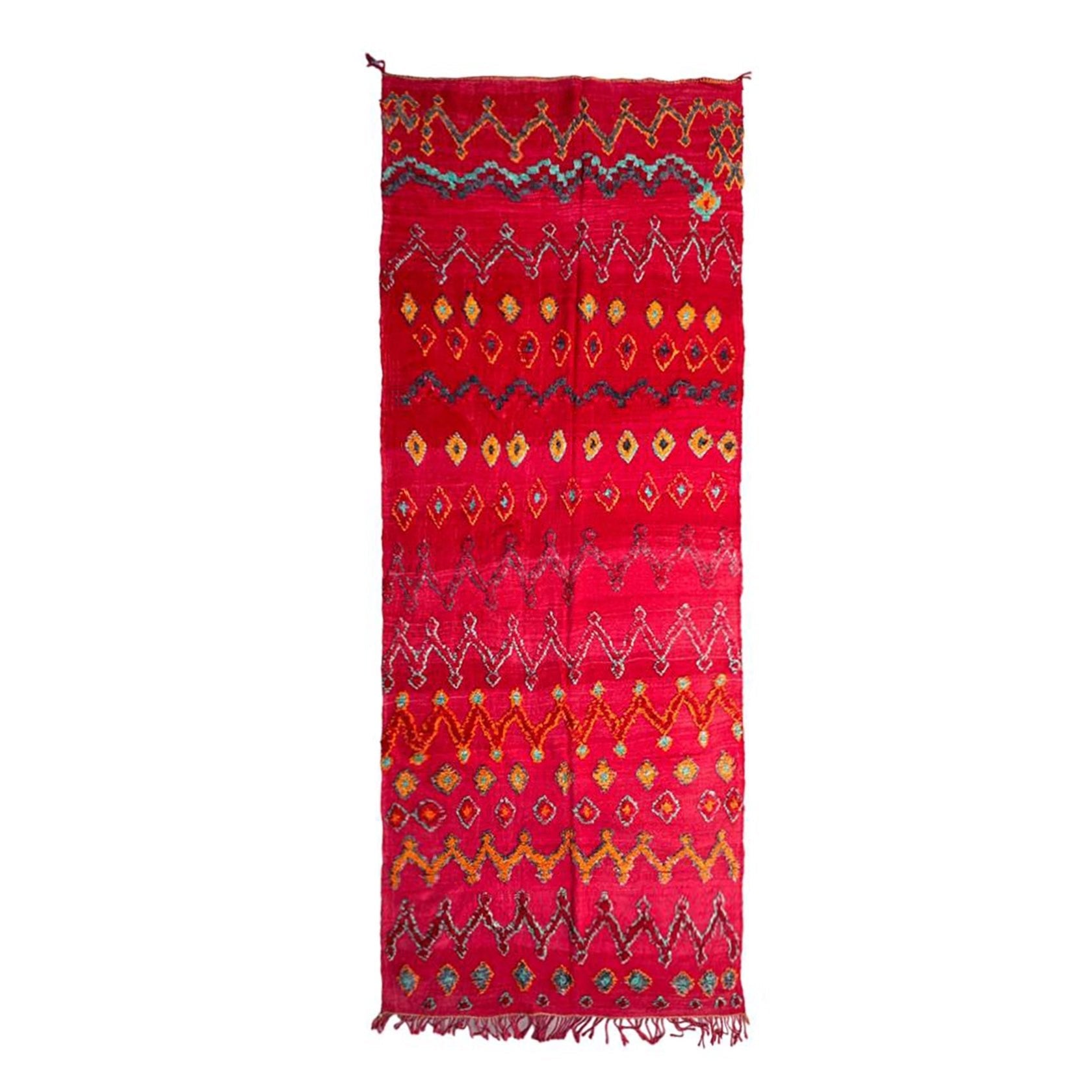 Tapis Kilim berbère marocain pure laine 163 x 405 cm 163 x 405 cm ...