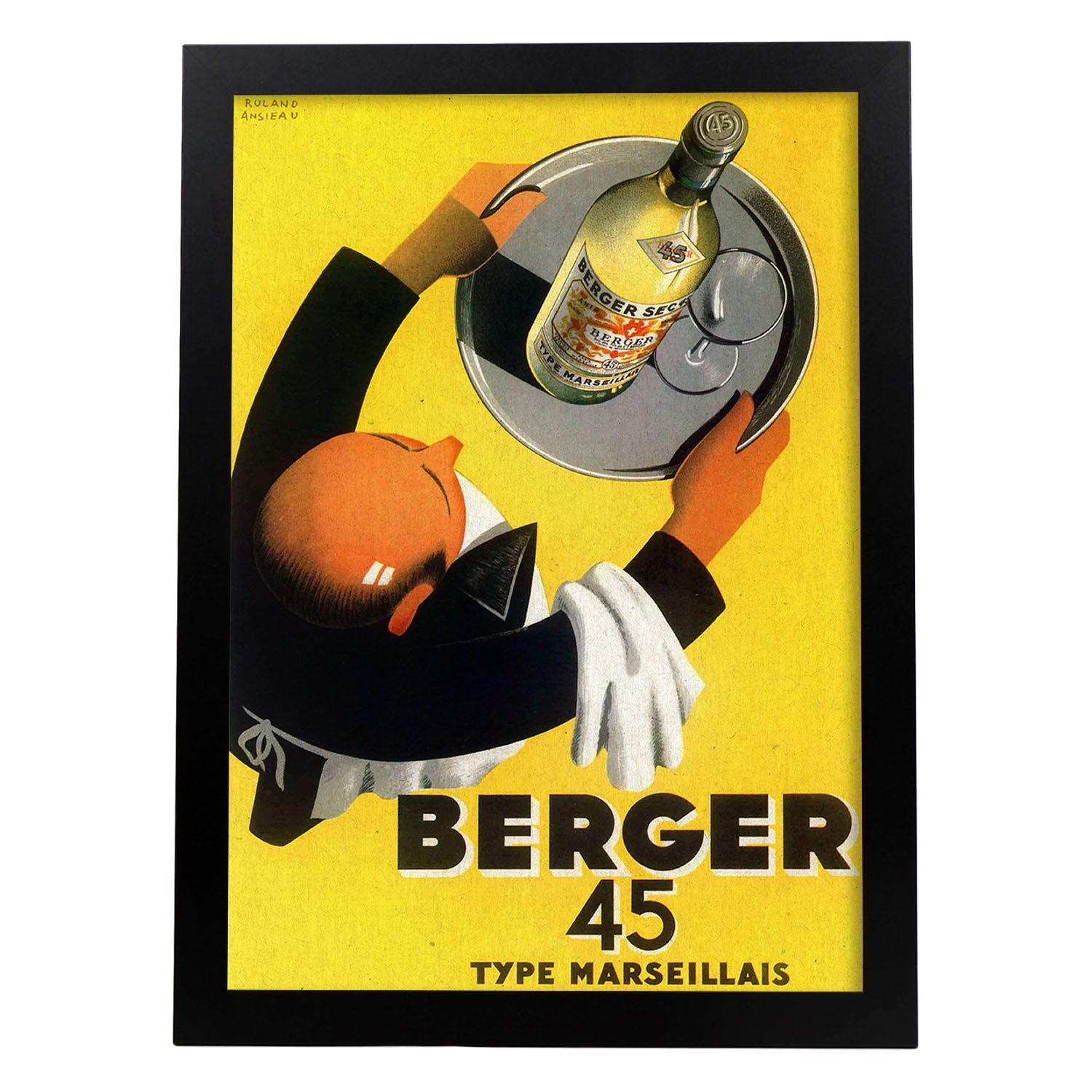 Affiche Vintage. Annonce Vintage Du Vin Français Berger 45 De 1935 ...