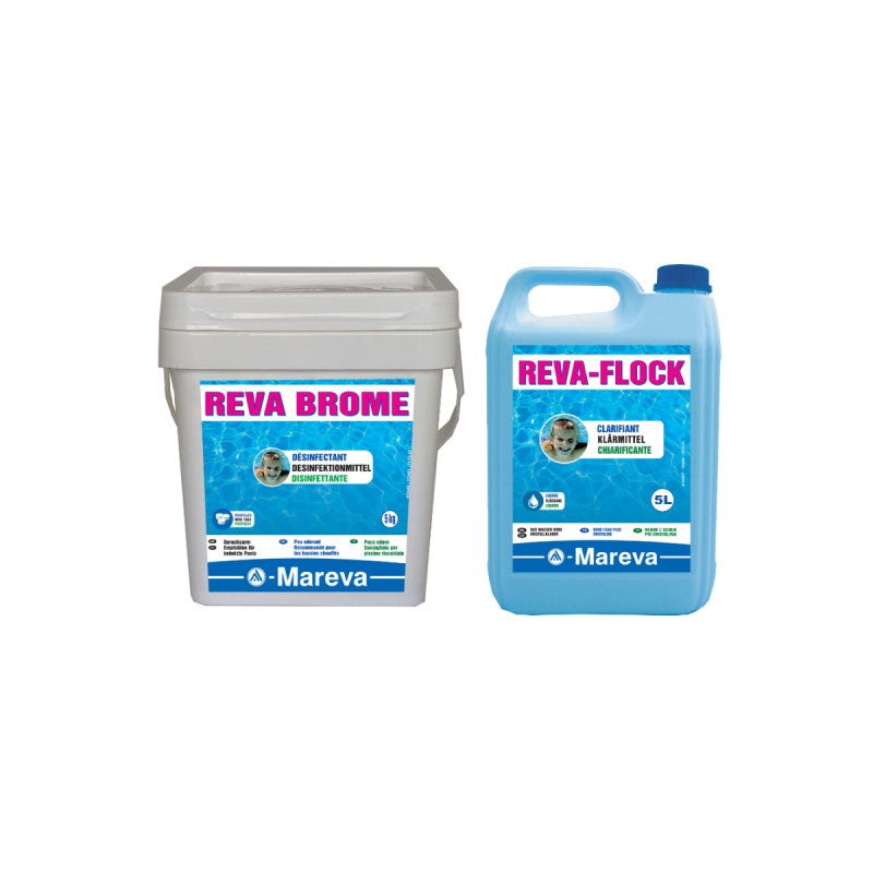 Pack MAREVA - Pastilles de brome - 5kg - Clarifiant liquide Reva-flock ...