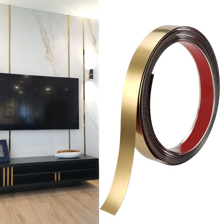 20 mm x 5 m Bande de Garniture Or, Moulure Décorative Flexible ...