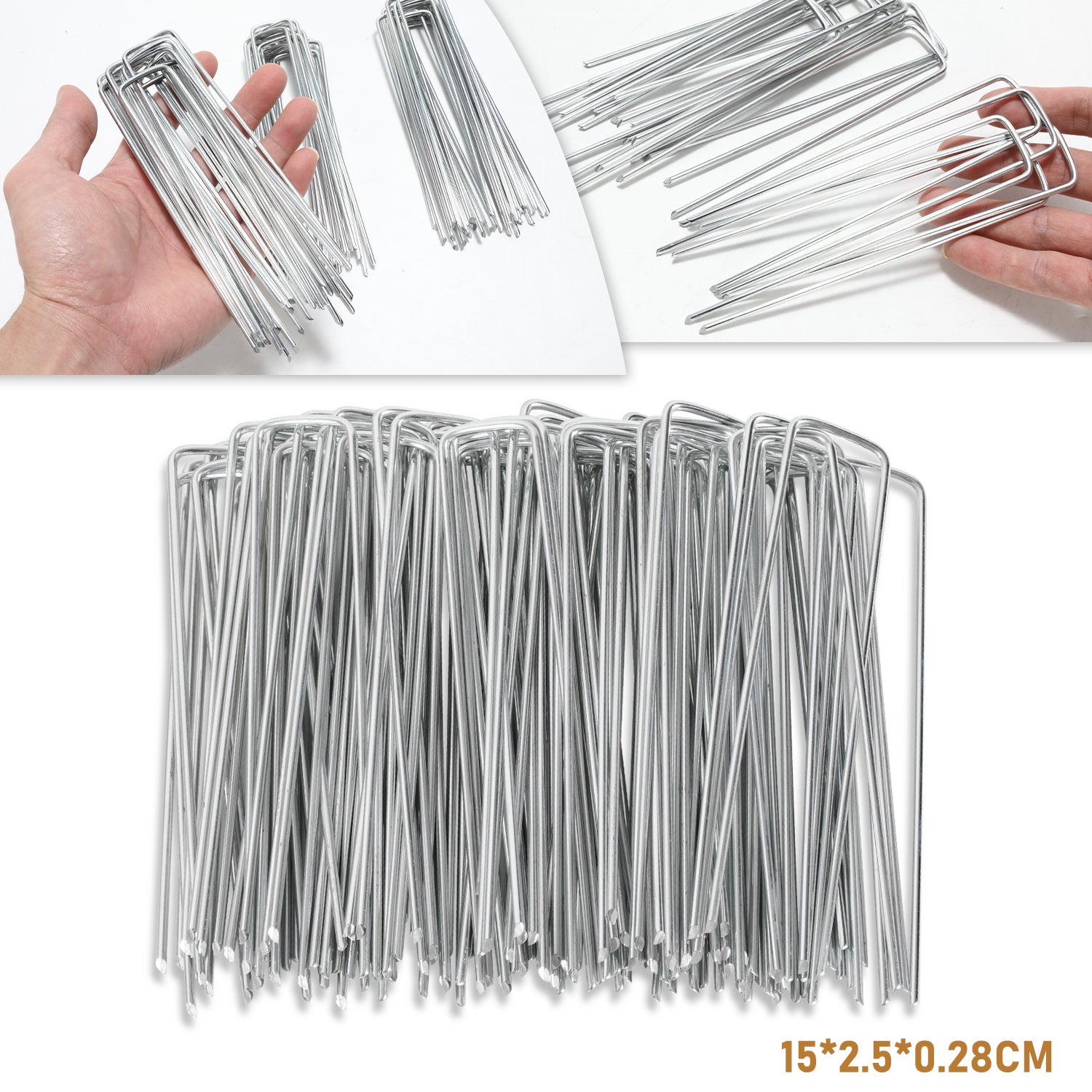 1000 picchetti in acciaio zincato per il fissaggio al giardino ...