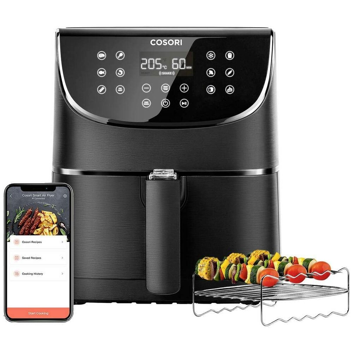 Cosori CS158-AF-RXB Friteuse à convection chaud 1700 W commandable par ...