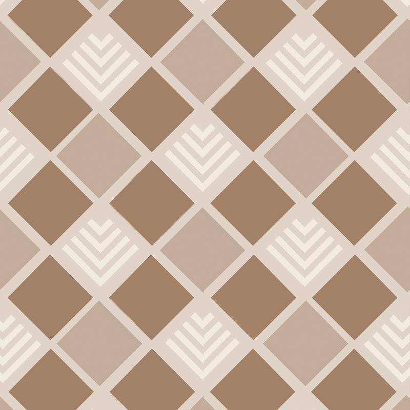 Papel Pintado Geométrico Azulejos Café | Leroy Merlin