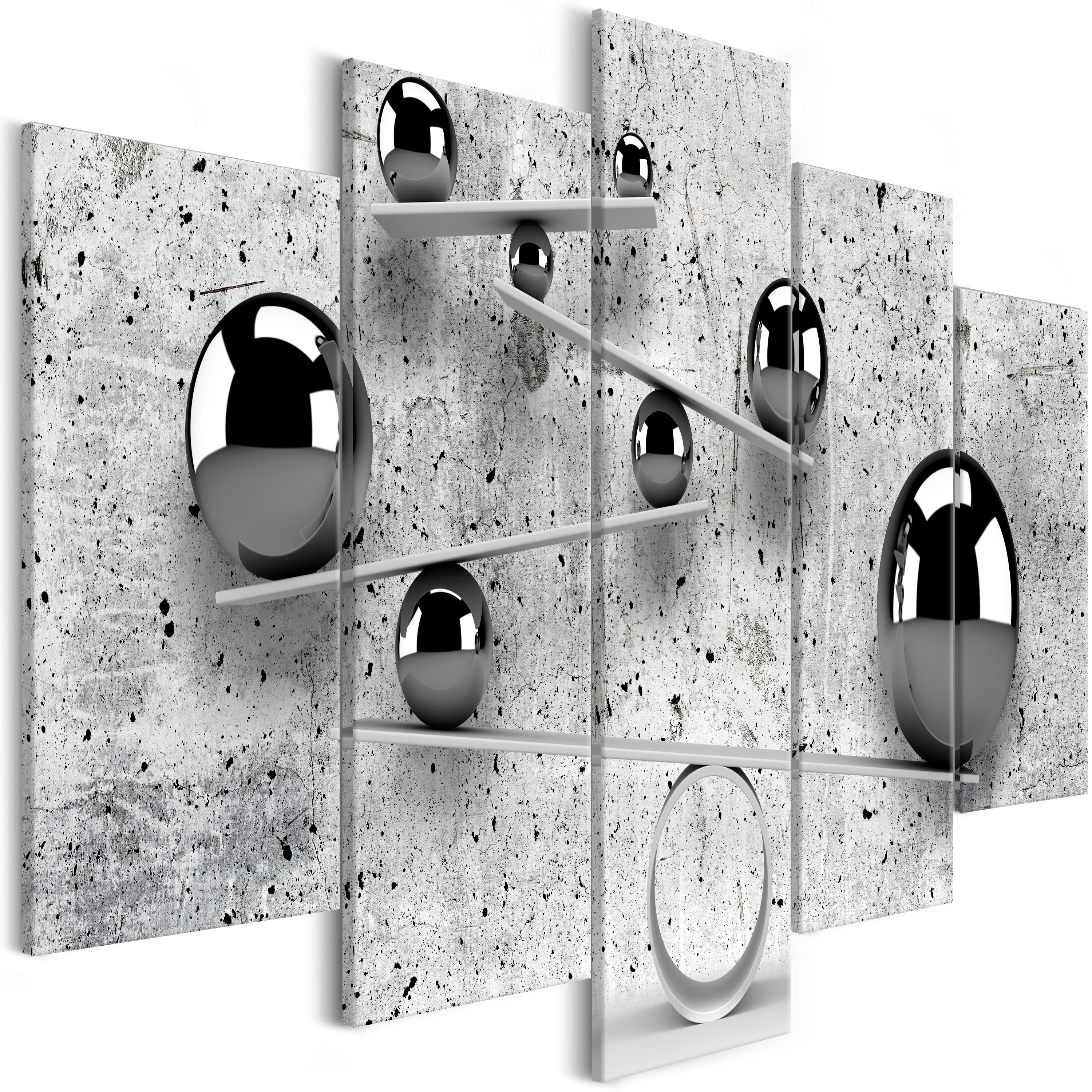 Tableau - Balls and Concrete (5 Parts) Wide [200x100] | Leroy Merlin
