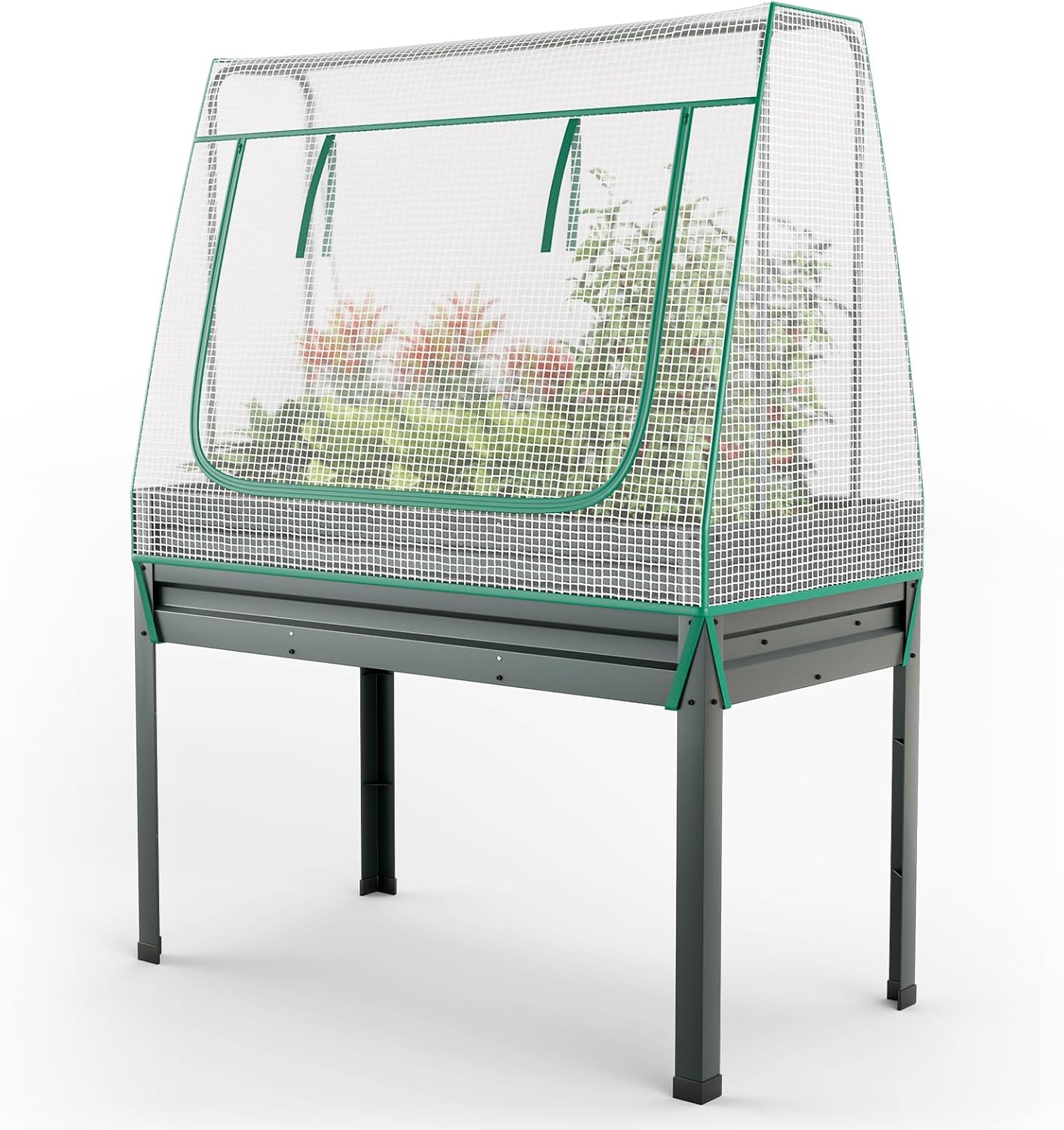 Jardinière Surélevée Potager 3-en-1 avec Couverture de Serre et ...