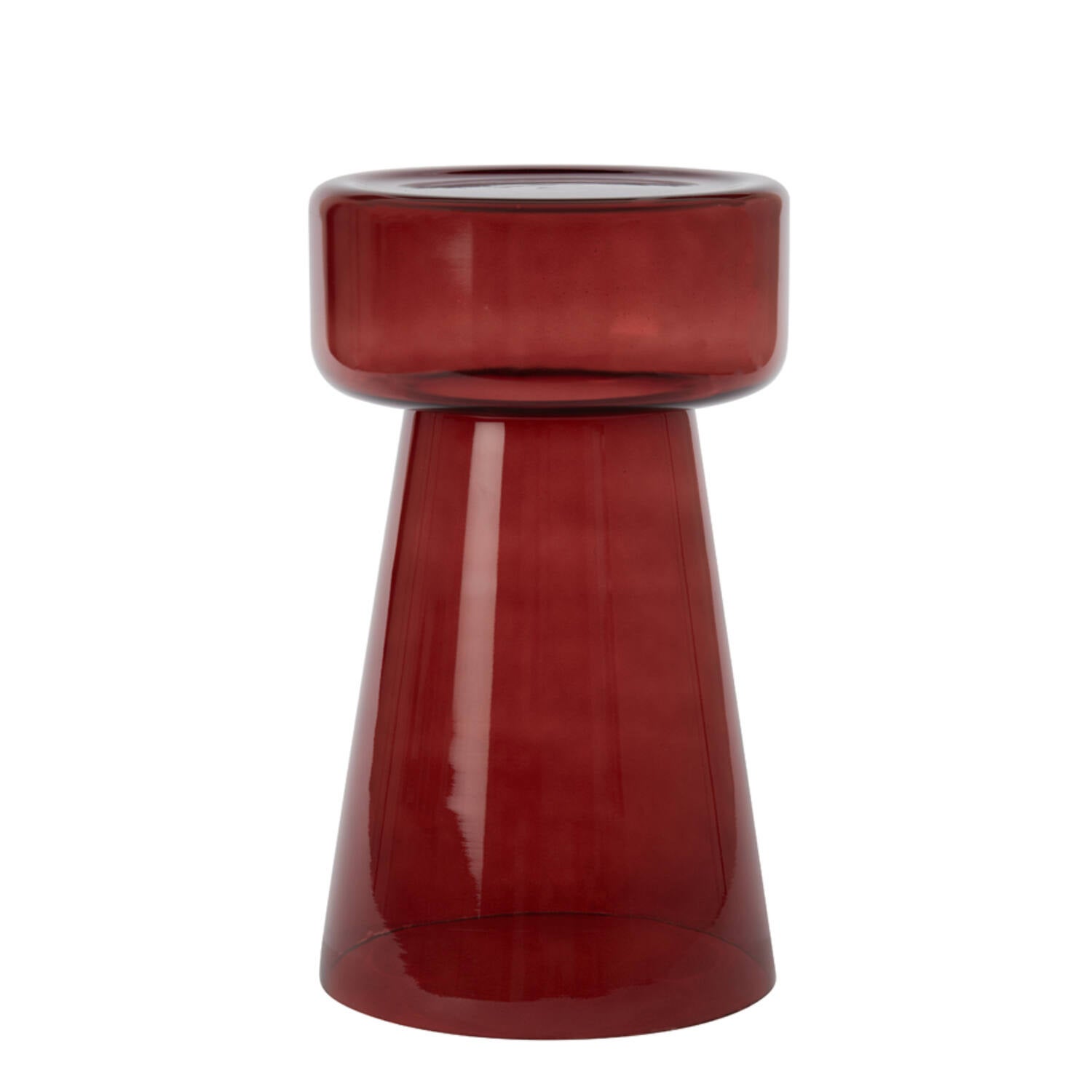 Light & living table d'appoint - rouge - verre - 6779117 | Leroy Merlin