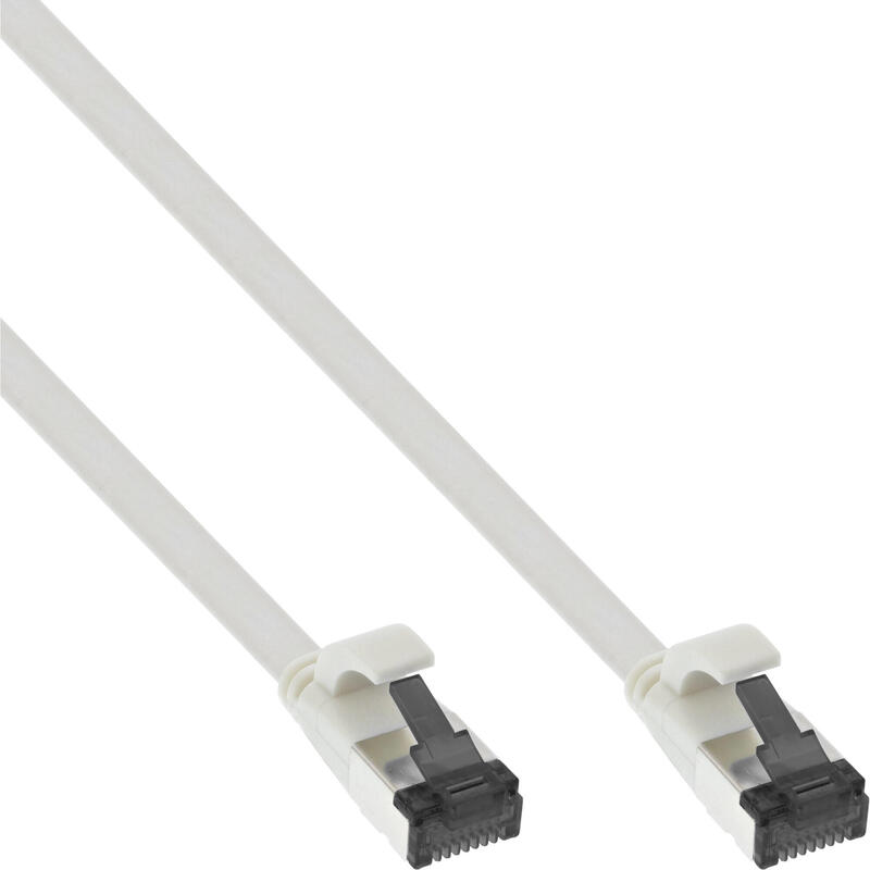 Cable de red plano inline, u/ftp, cat.8.1, tpe libre de halÓgenos, blanco, 3m | Leroy Merlin