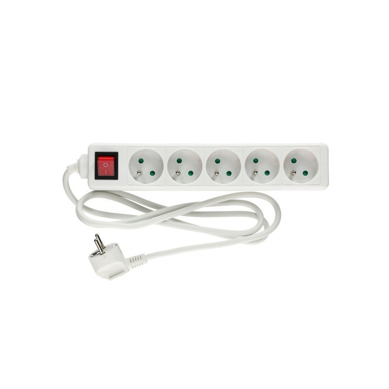 Bloc multiprise 5 prises 2P+T avec interrupteur - HANGER - 200004 ...