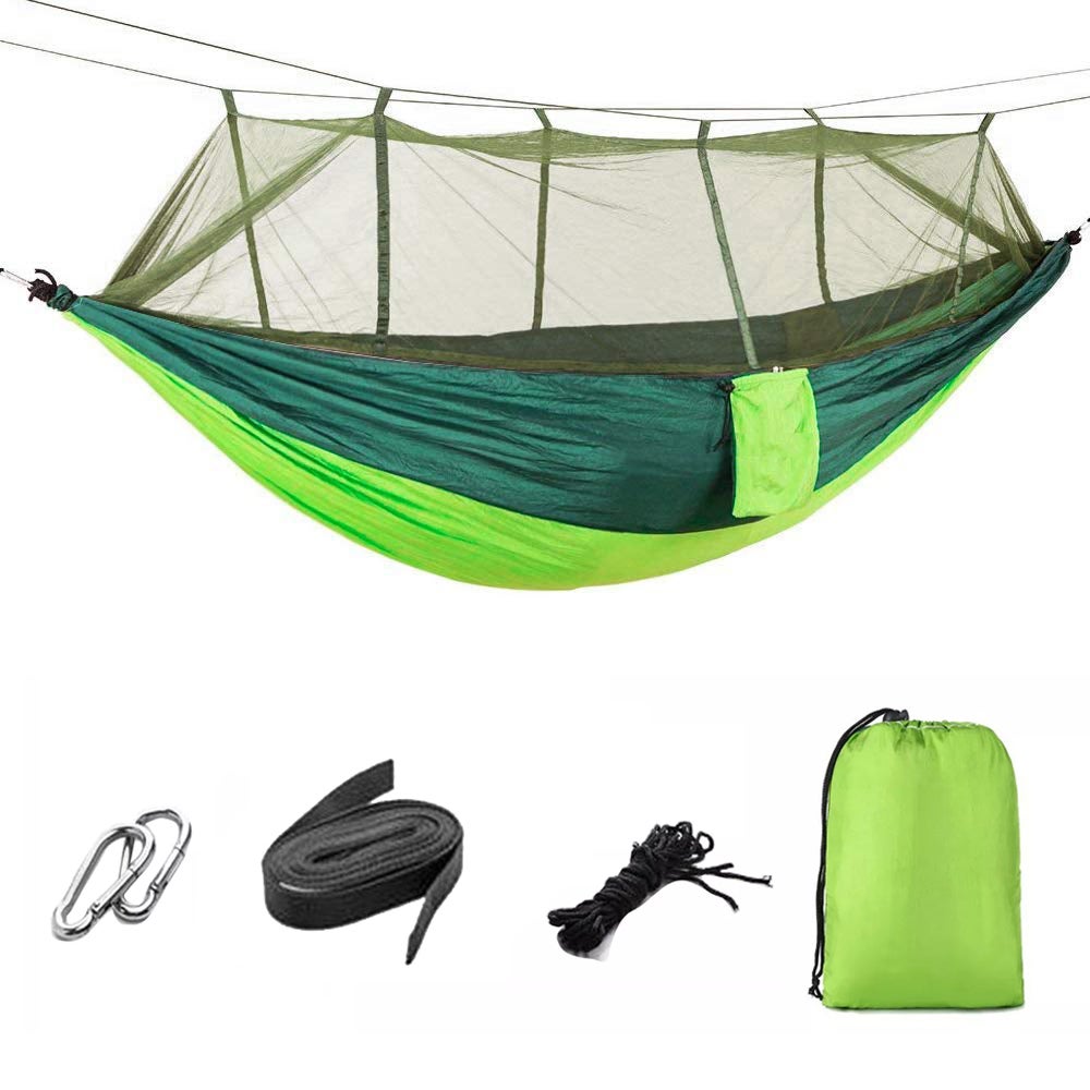 Hamac de camping avec filet, hamacs doubles parachutes légers et ...