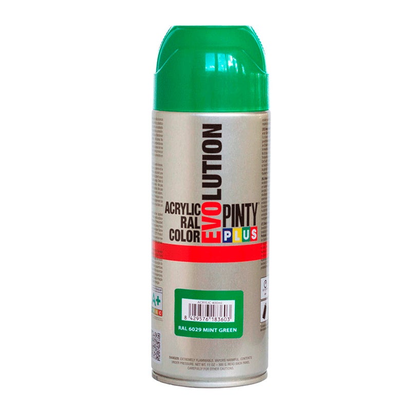 PINTURA SPRAY EVOLUTION BRILLANTE 400ML RAL 6029 VERDE MENTA | Leroy Merlin