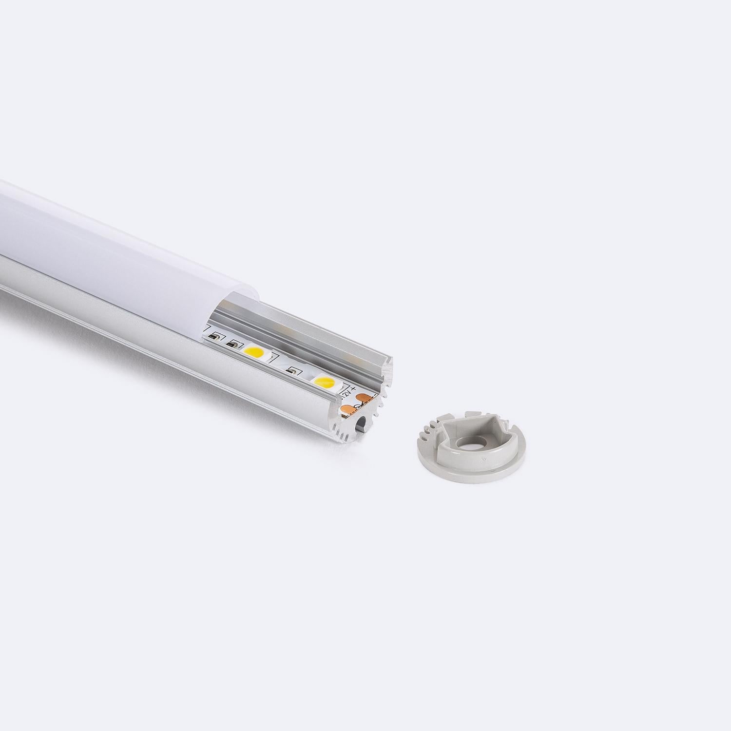 Profilé Aluminium Rond Suspension et en Saillie pour Ruban LED 11mm 2 m ...