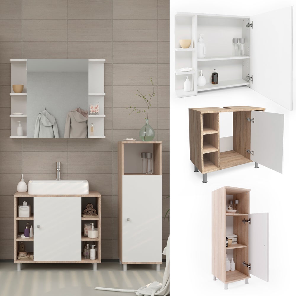 Vicco Meubles bain Fynn, Sonoma, 3 parties | Leroy Merlin
