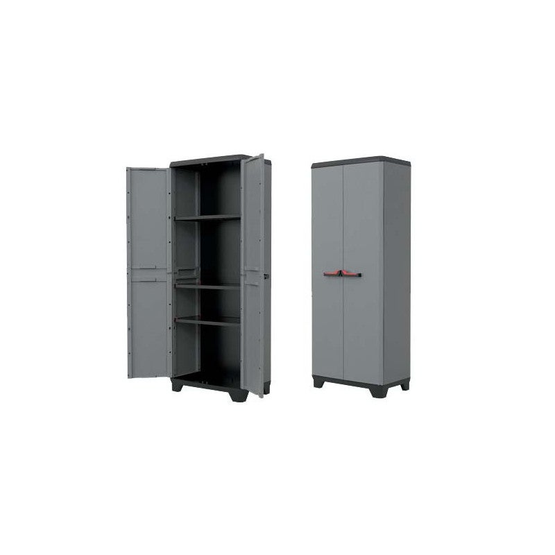 Resina Interior/Exterior Armario 2 Puertas 3 Estantes Regulables Keter ...