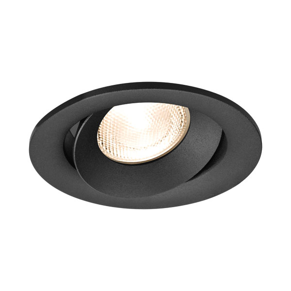Fixation spot BRAYTRON Tetra-E2, rond, noir, orientable, diamètre 95mm ...