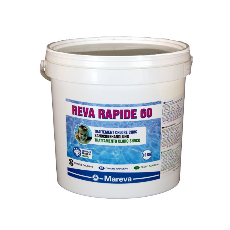 Traitement chlore Mareva REVA-KLOR RAPIDE 60 seau 5kg | Leroy Merlin
