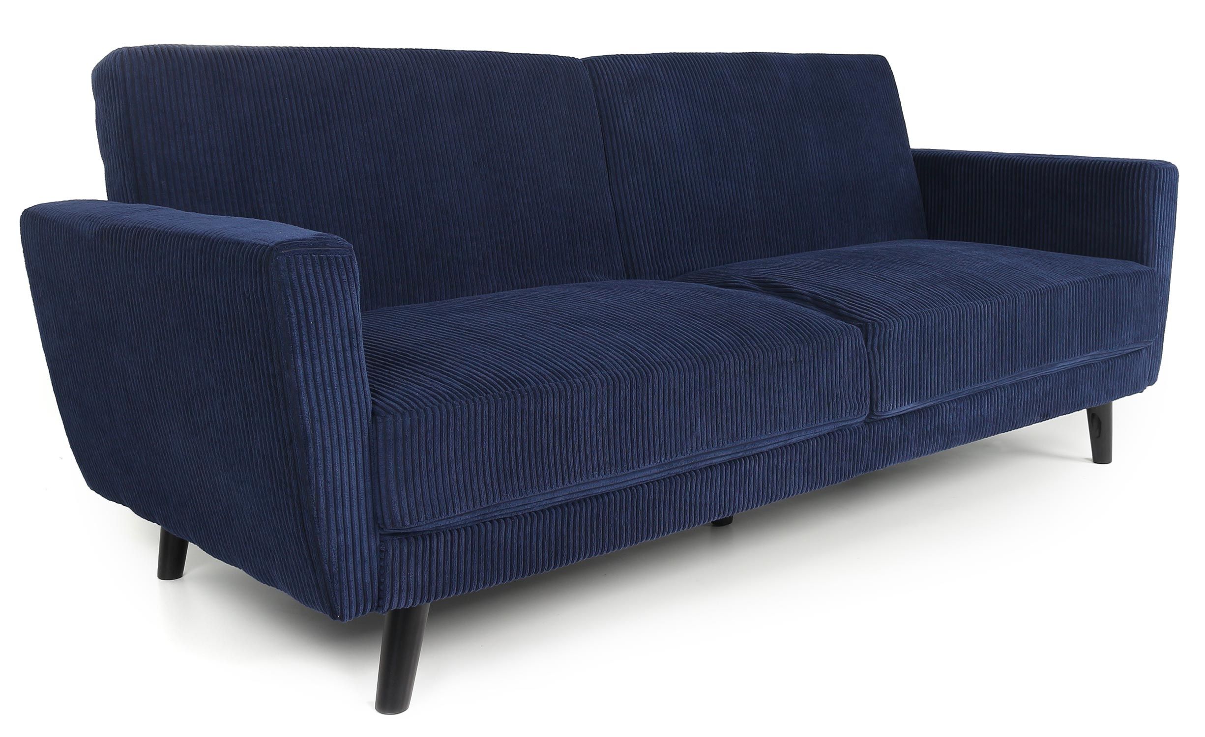 Canapé convertible clic-clac Refresha Velours Bleu | Leroy Merlin