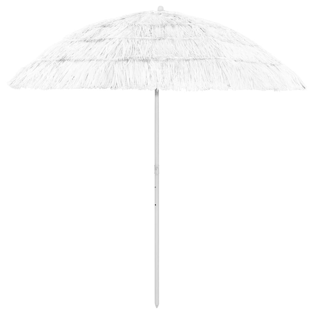 Sombrilla de playa | Parasol de playa Hawaii blanca 240 cm CFW51917 ...