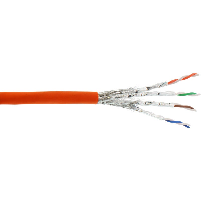 Inline 71050i cable de red naranja 50 m cat.7a awg23 1200mhz b2ca ...