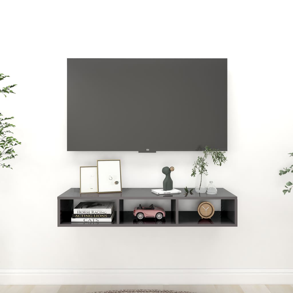 Étagère murale Gris brillant 102x30x17 cm | Leroy Merlin