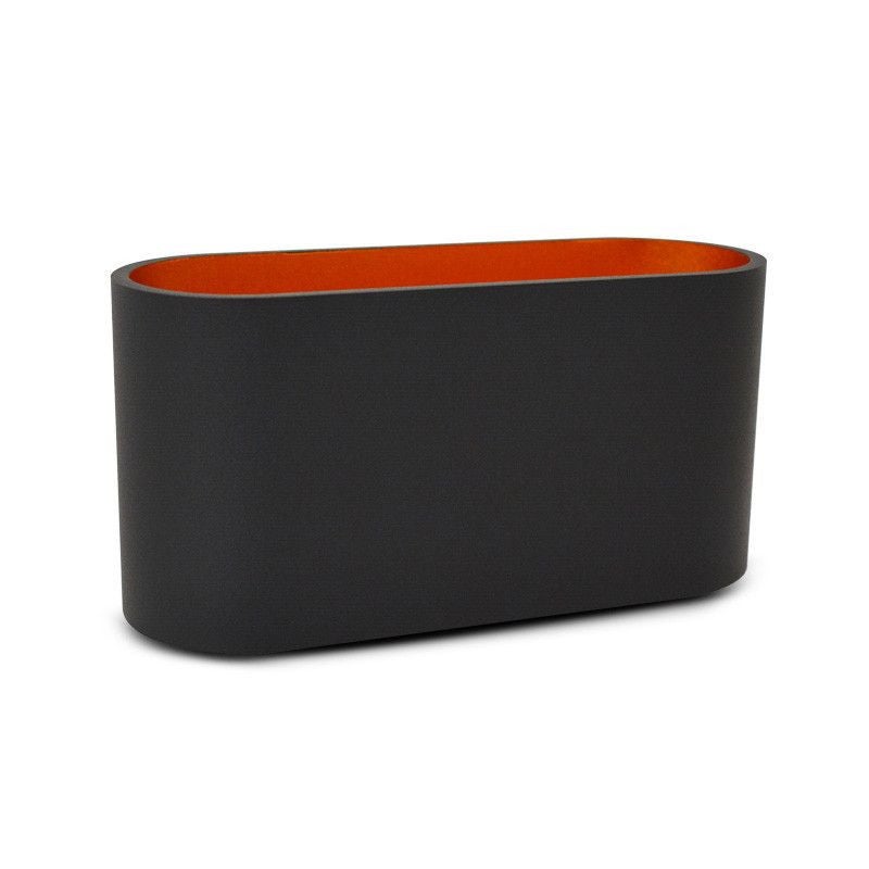 Luz de pared ovalada - Negro / Oro - Aluminio - G9 - Diseño moderno ...