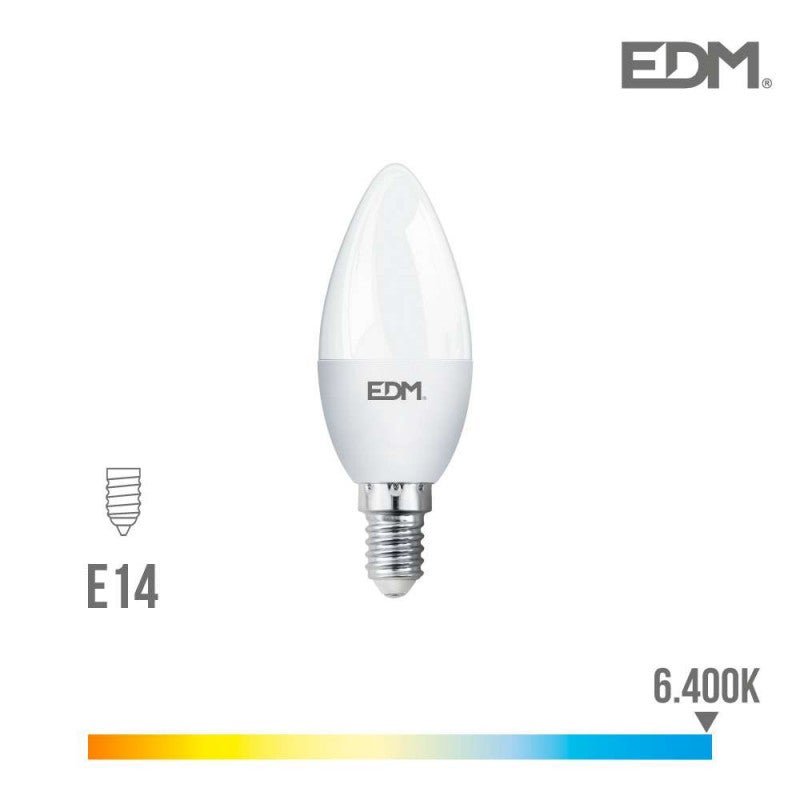 Ampoule LED E14 7W Bougie équivalent à 48W - Blanc du Jour 6400K ...