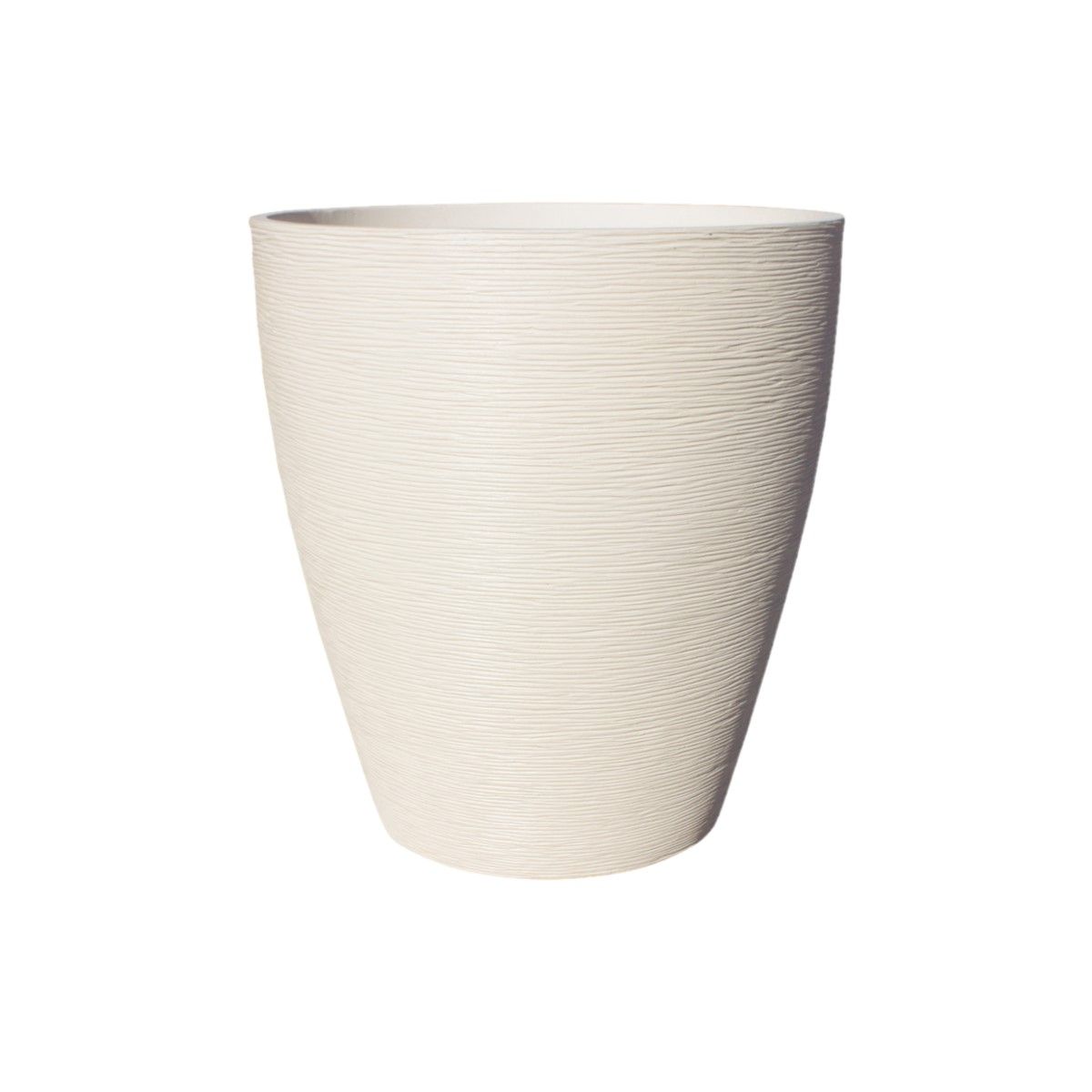 Jardinière Andaman 35x39cm. en Béton Pierre allégé. Blanc | Leroy Merlin