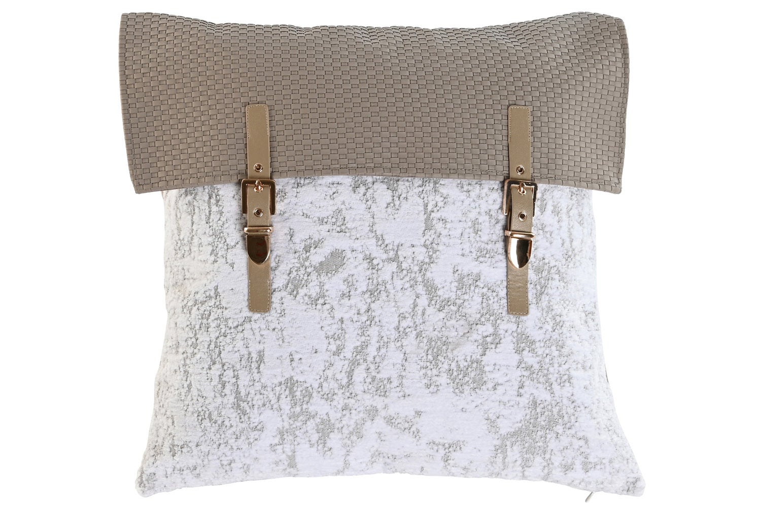 Cojin Jacquard Pu 45X10X45 Hebilla Greige | Leroy Merlin