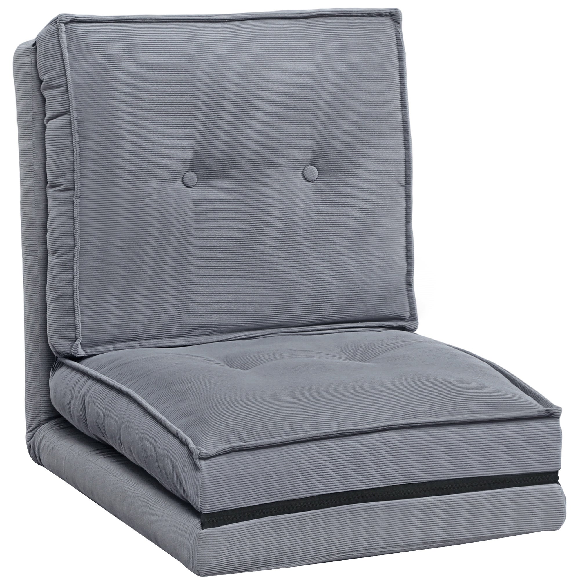 Fauteuil de sol velours côtelé HOMCOM | Leroy Merlin