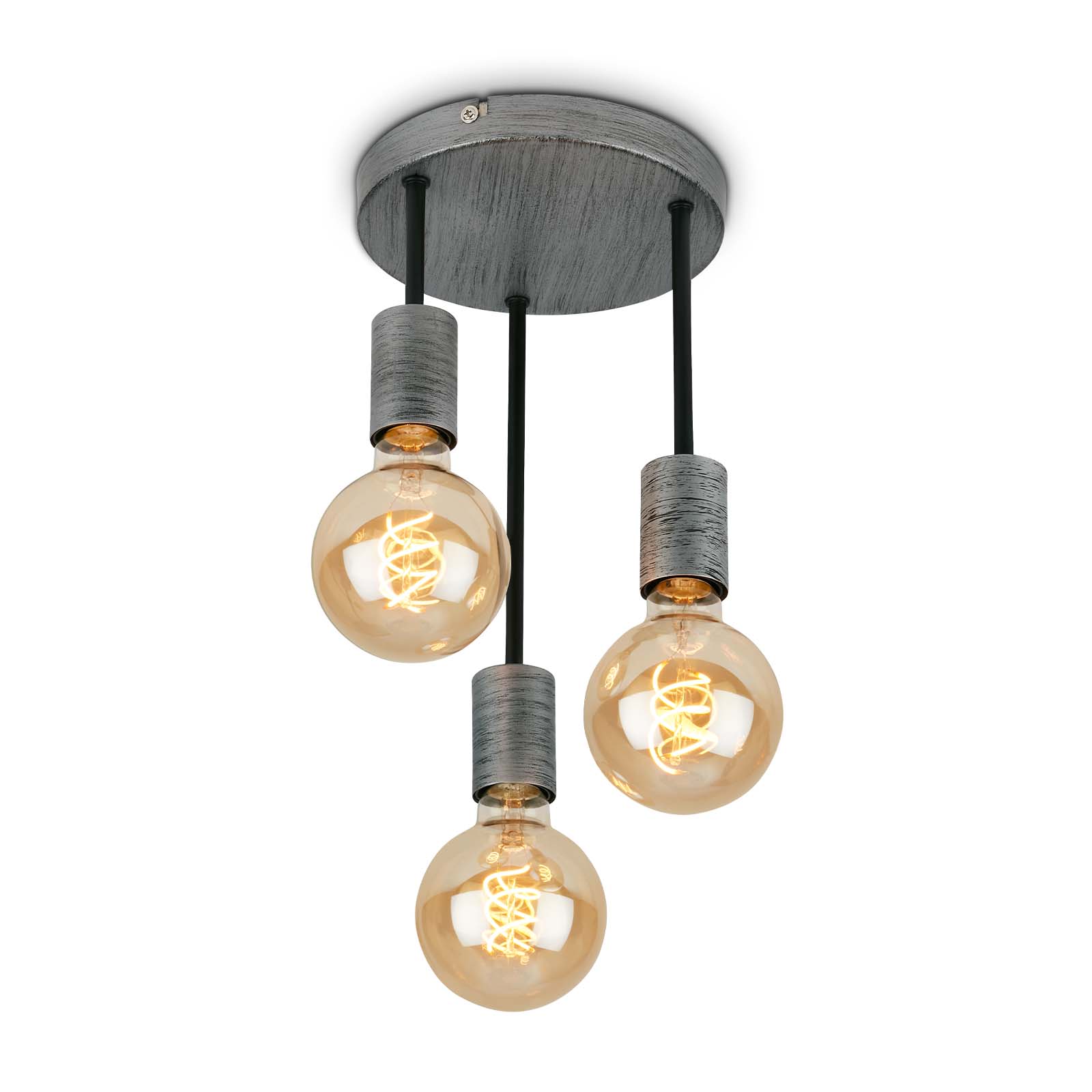 Briloner Leuchten HENGA - Spots - 3680034 - Silver Crafted - 3 ampoules ...