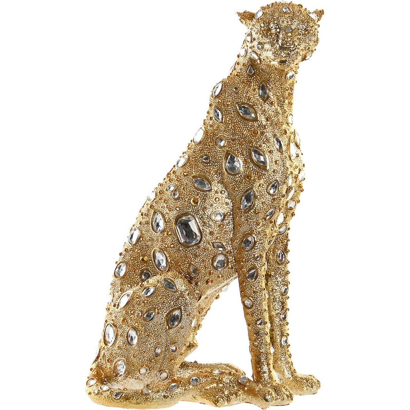 Statue léopard doré élégant pour intérieur moderne 23,5 x 15 x 37 cm ...