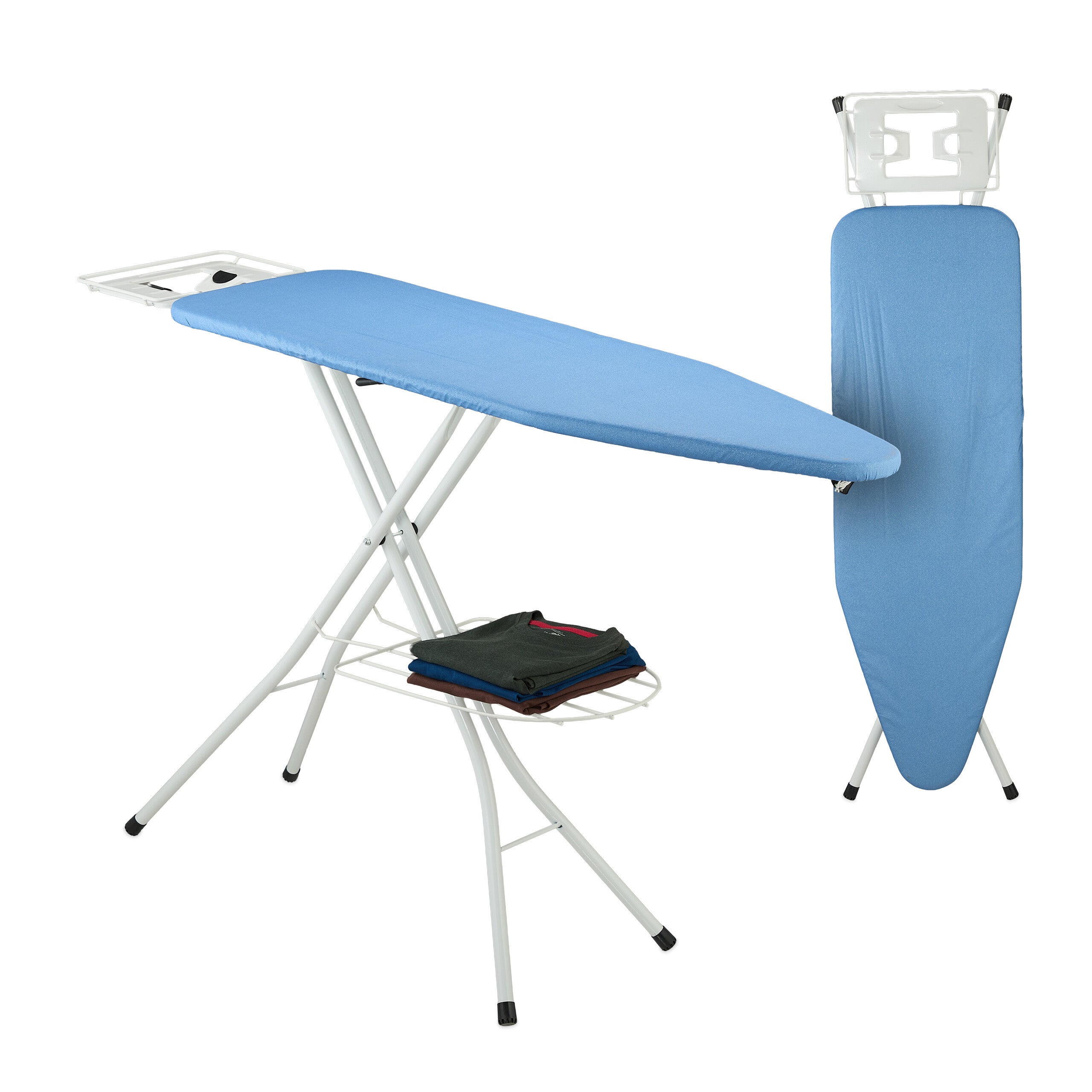 Relaxdays Table à repasser, pliable, planche réglable en hauteur ...