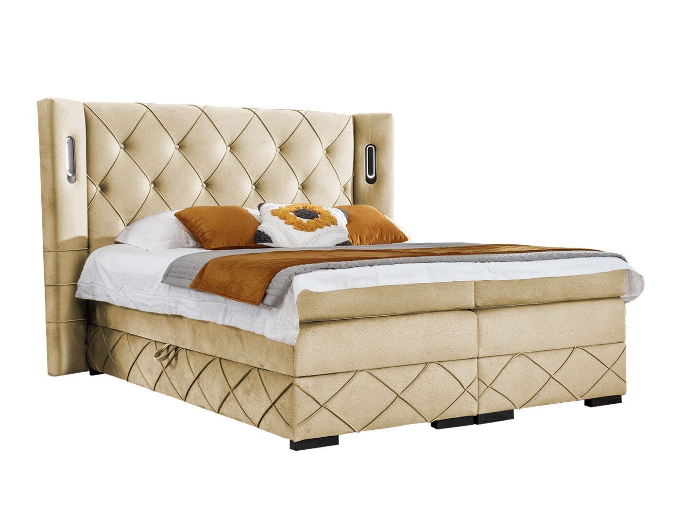 Letto continentale Baltimore 187, Continentale, Doppio, Nocciola ...