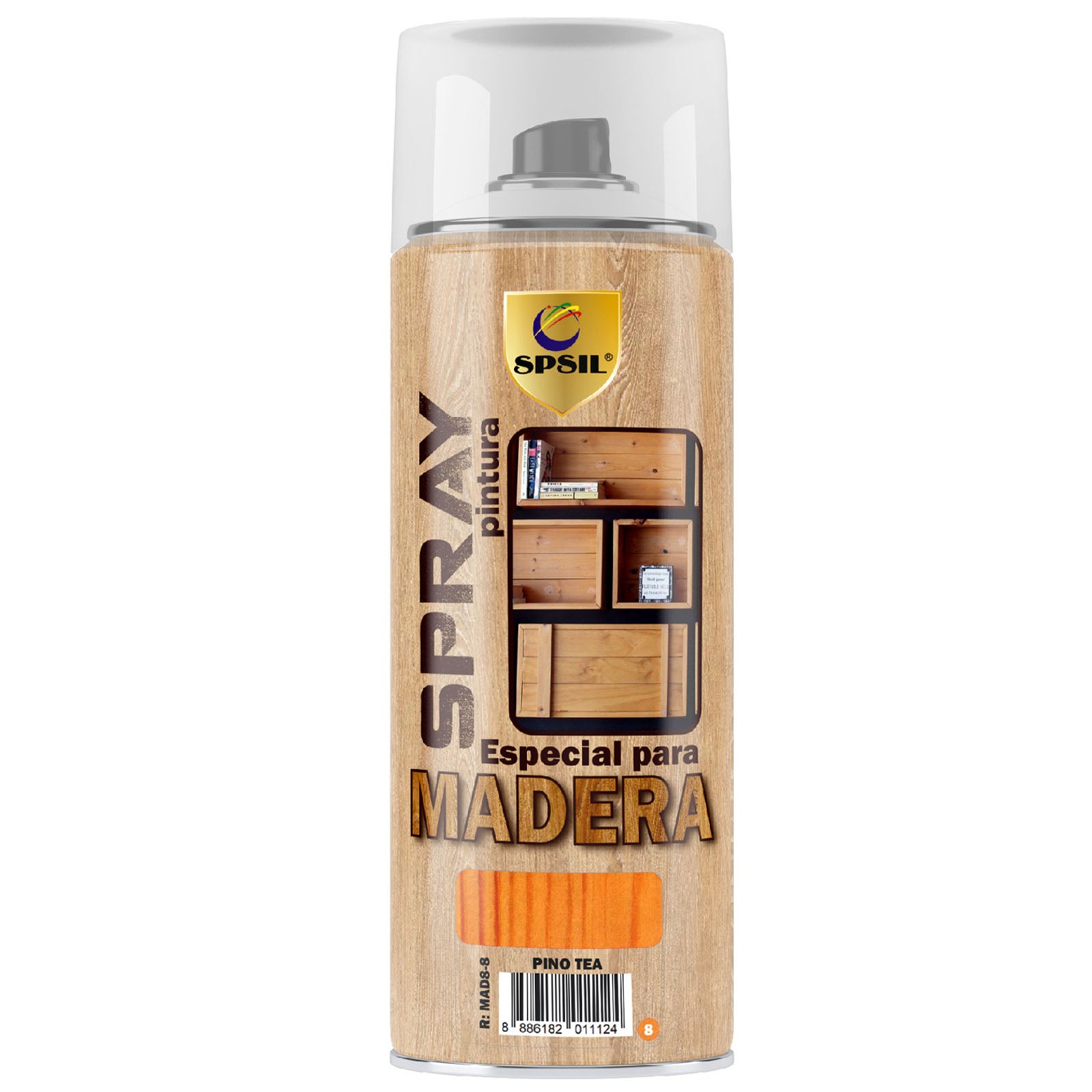 Pintura en Spray para Madera Spsil Pino Tea 400ml Satinado | Leroy Merlin