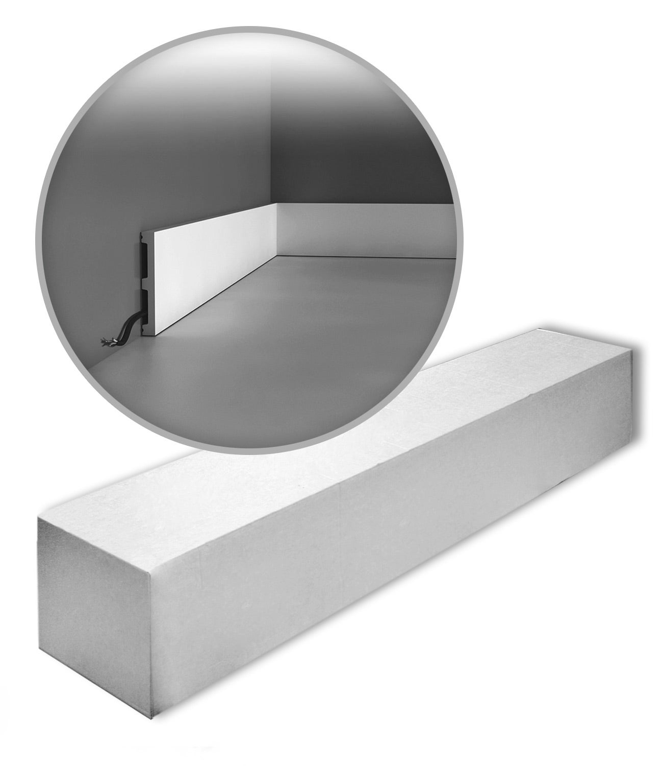 Plinthes Orac Decor SX163-box AXXENT SQUARE 1 carton 26 pièces Cimaises ...