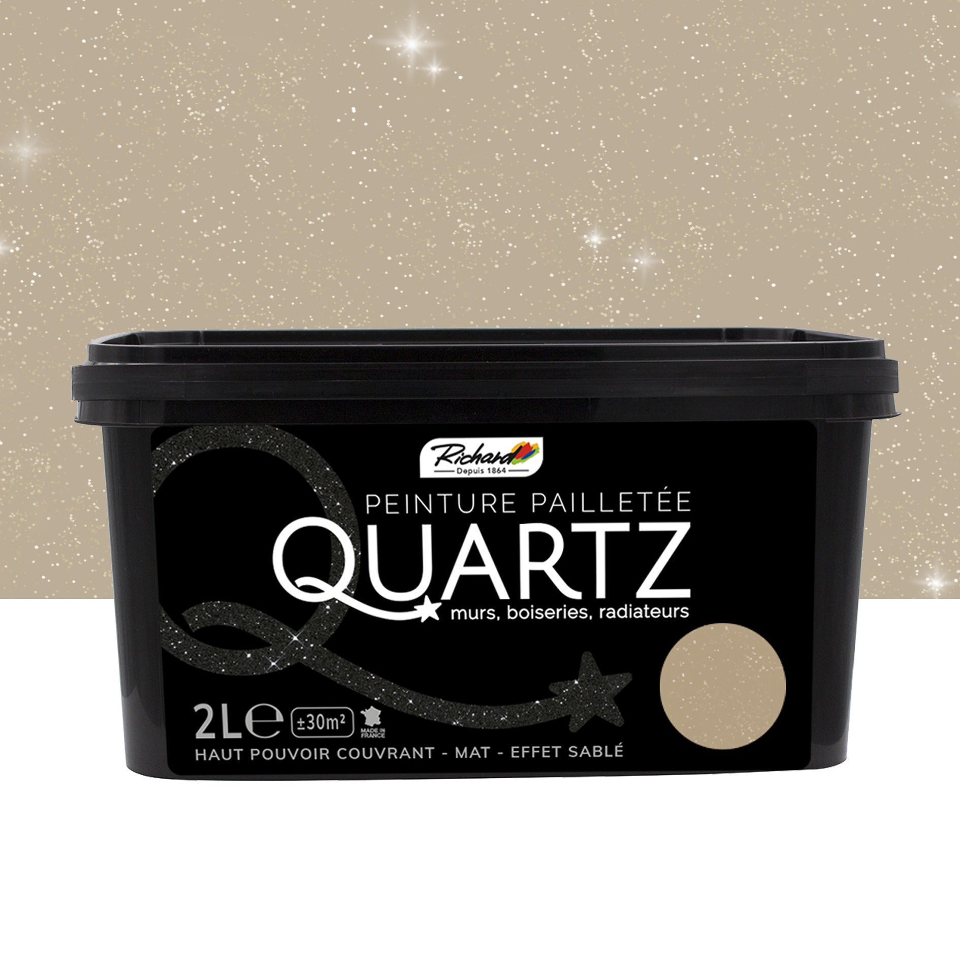 Peinture pailletée texturée effet intense Quartz Richard pour murs ...