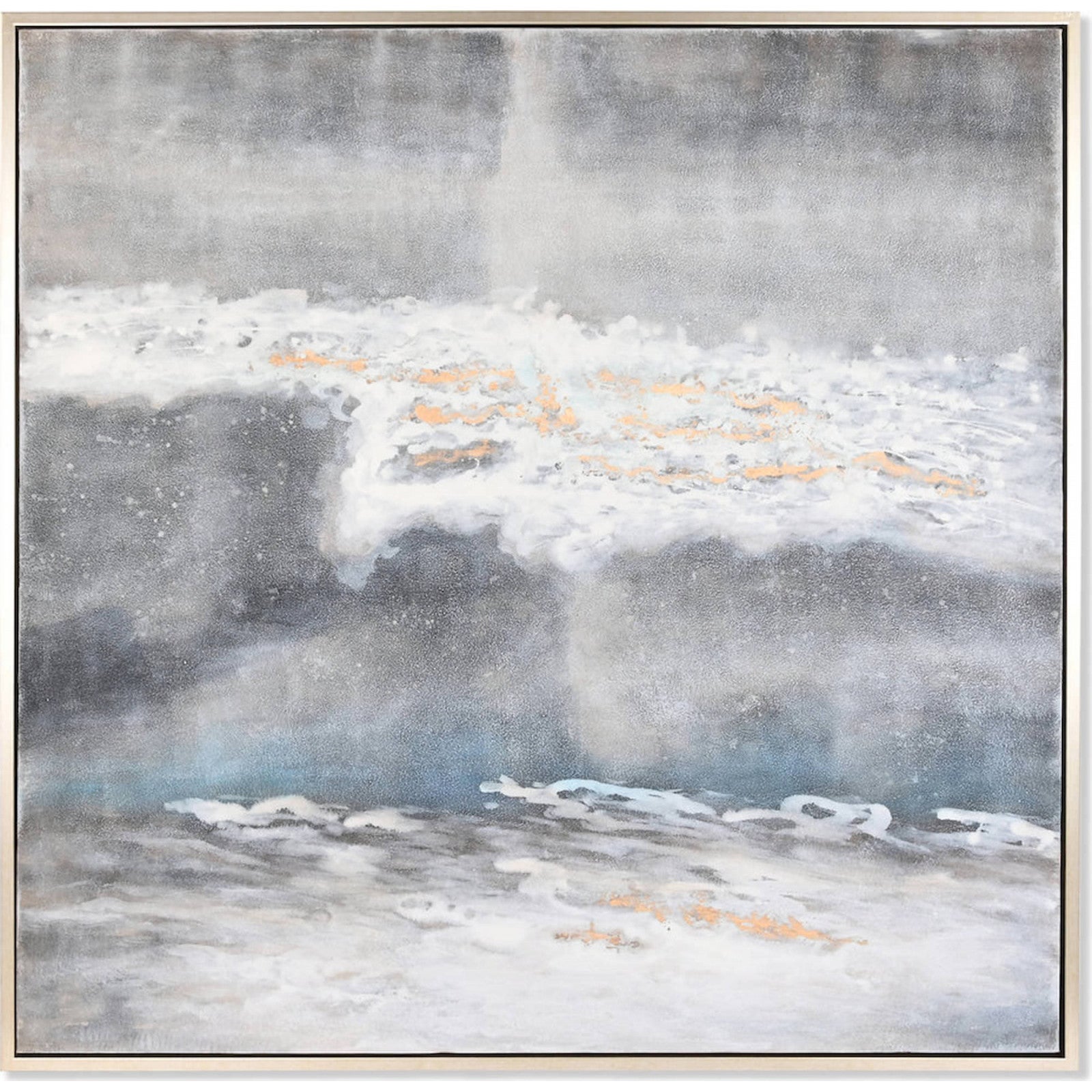 Tableau Abstrait en nuances de gris pour intérieur chic 131 x 4 x 131 ...