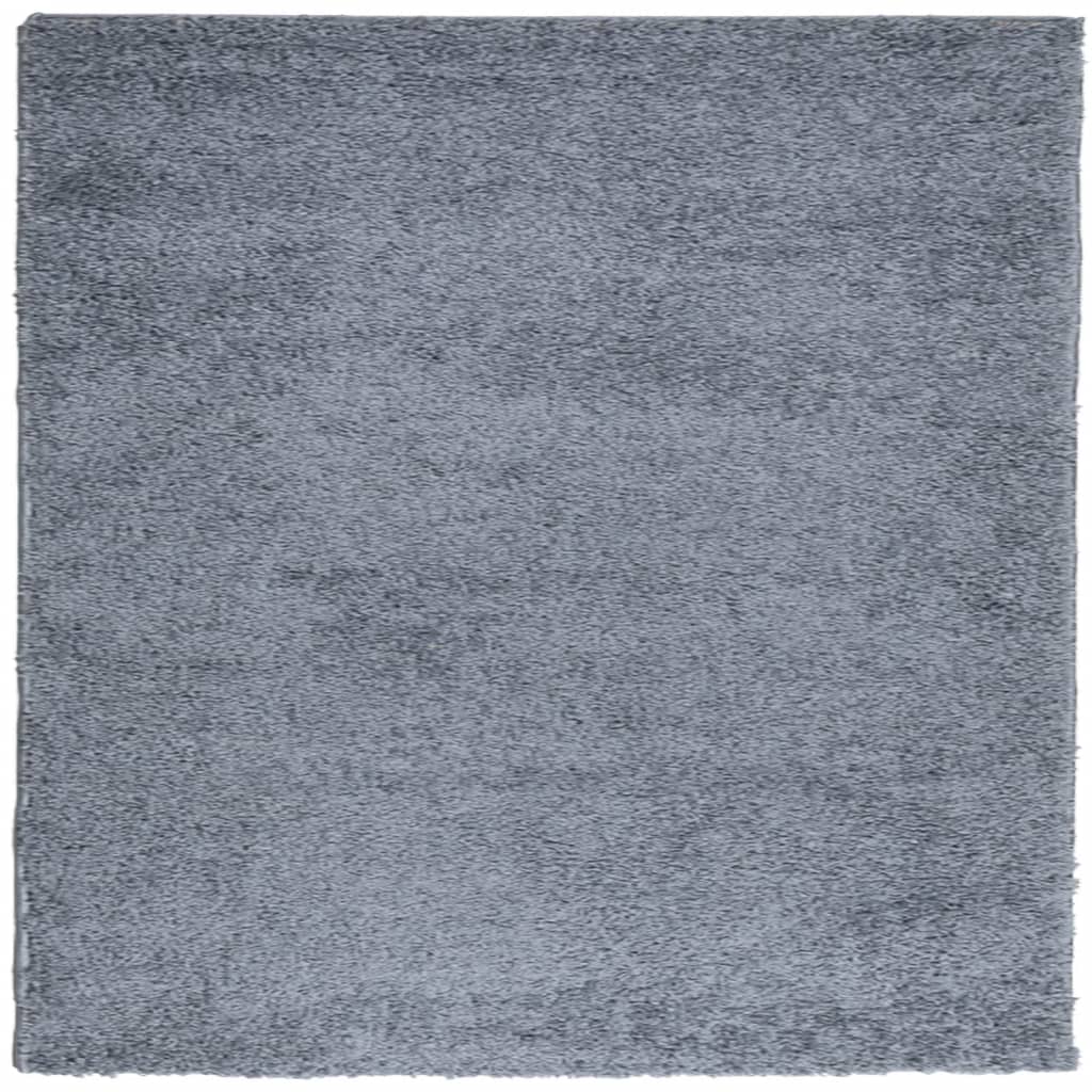 Tapis Salon | Tapis Chambre | Tapis shaggy à poils longs moderne bleu 240x240 cm CFW66173 ...
