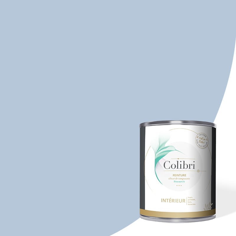Peinture salle de bains, Bleu Brume 1L Satin, peinture biosourcée ...